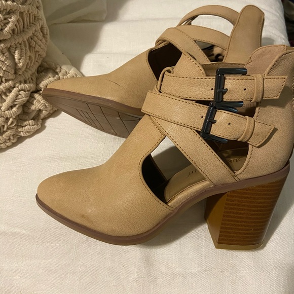 Shoes | Tan Open Side Booties Never Worn | Poshmark